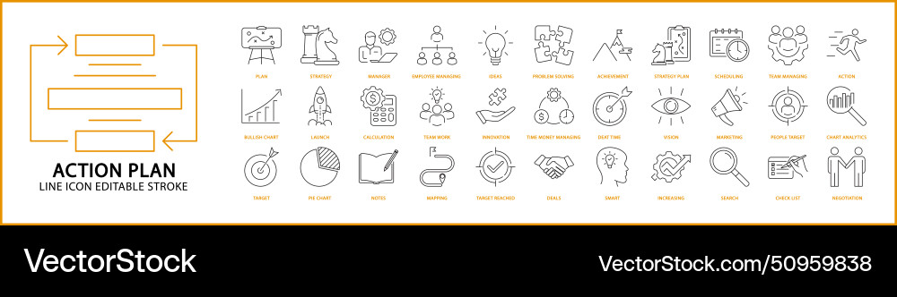 Action plan Royalty Free Vector Image - VectorStock