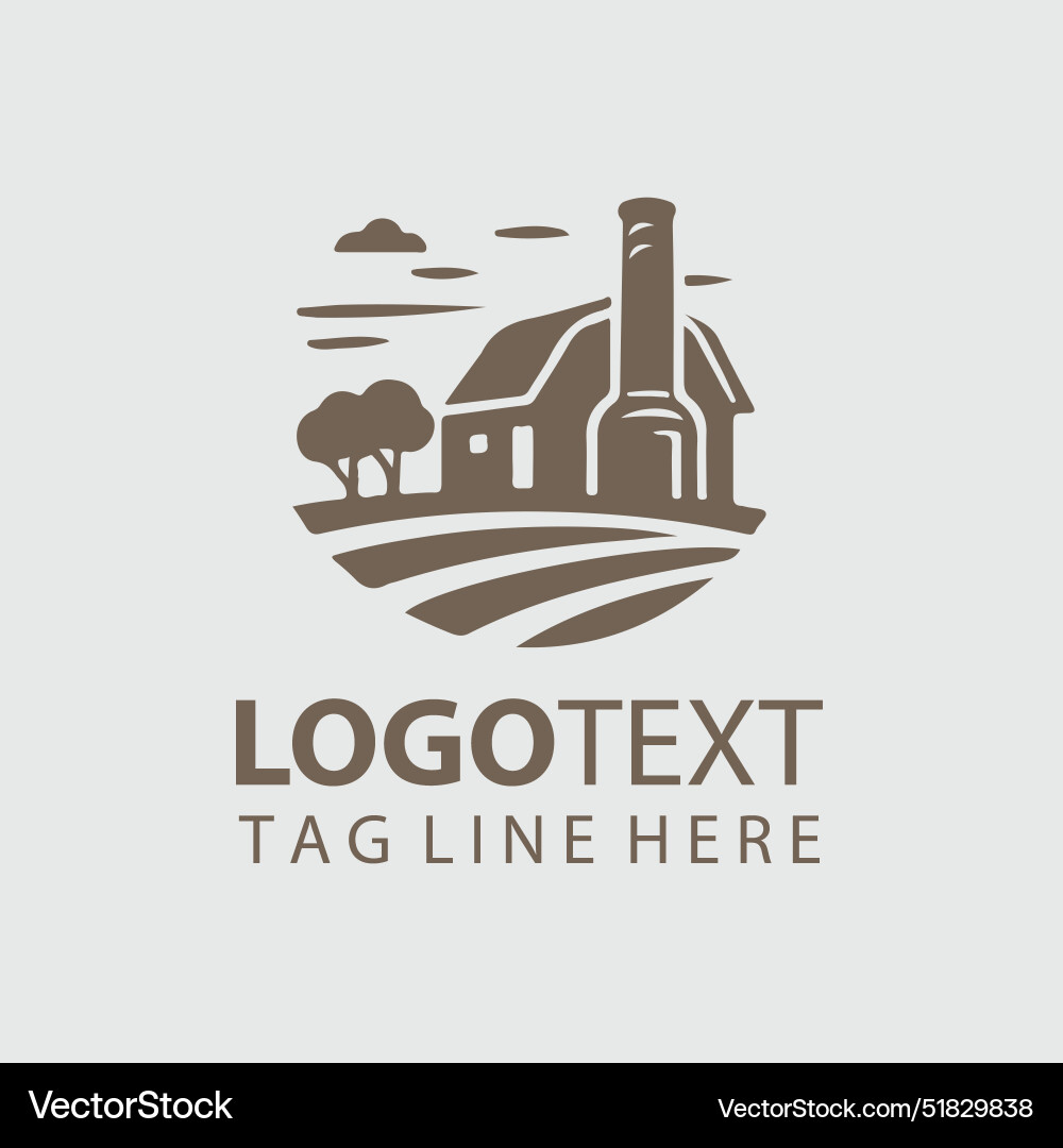 Farm view logo Royalty Free Vector Image - VectorStock