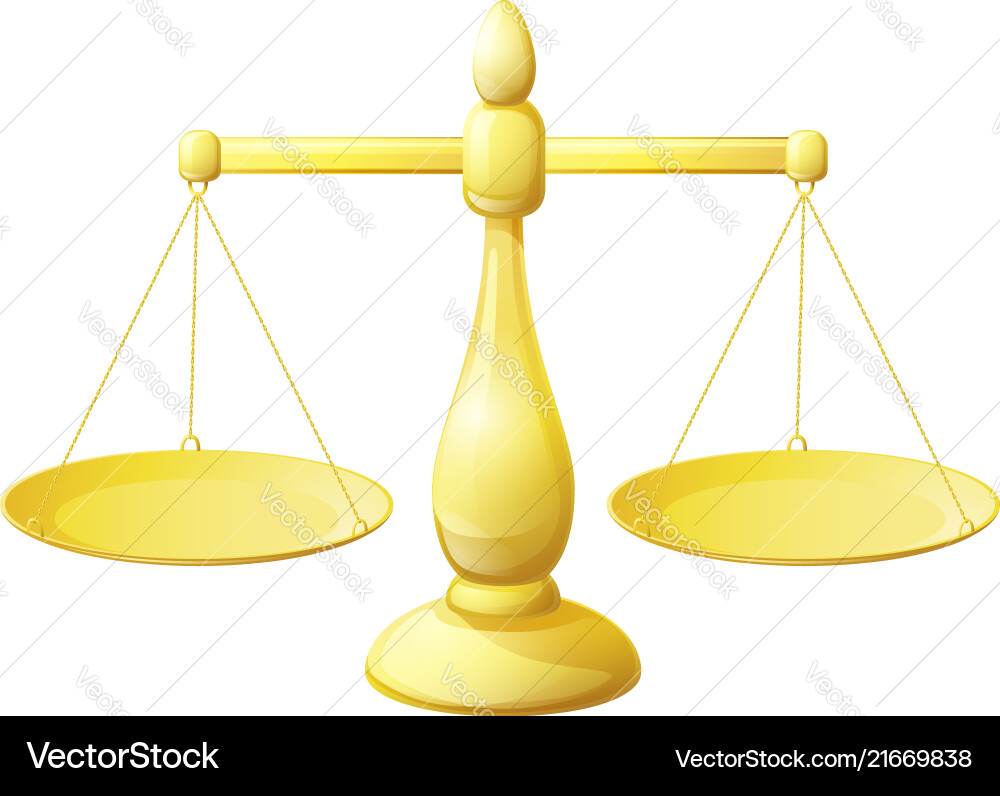 Gold scales Royalty Free Vector Image - VectorStock