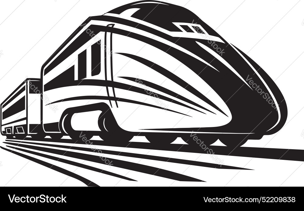 Turbo thrust streamlined black logo for speedy Vector Image
