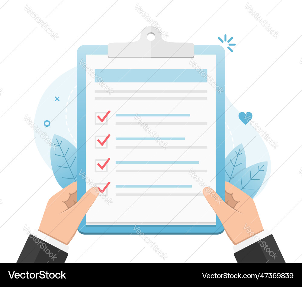 Prüfliste Lizenzfreies Vektorbild - VectorStock