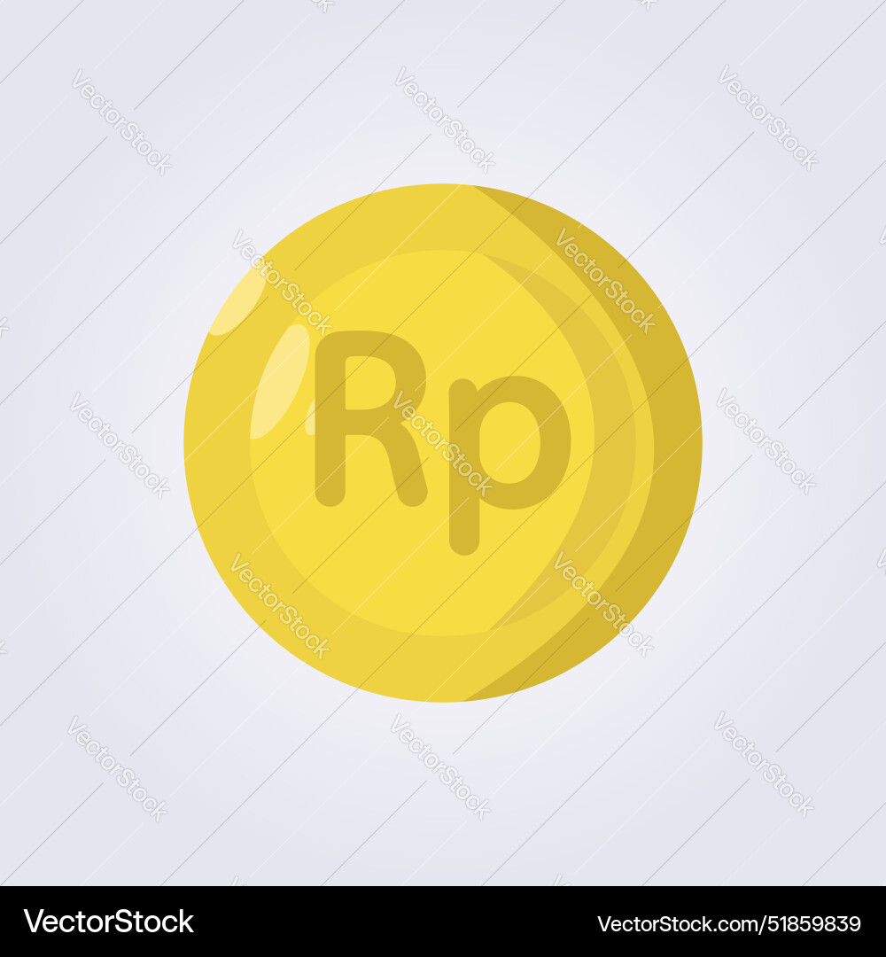 Flat rupiah icon design Royalty Free Vector Image