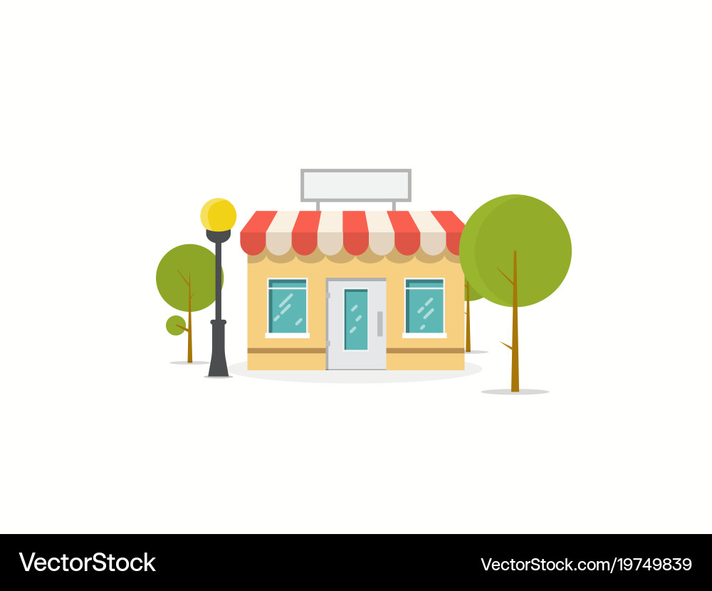 Flat store Royalty Free Vector Image - VectorStock