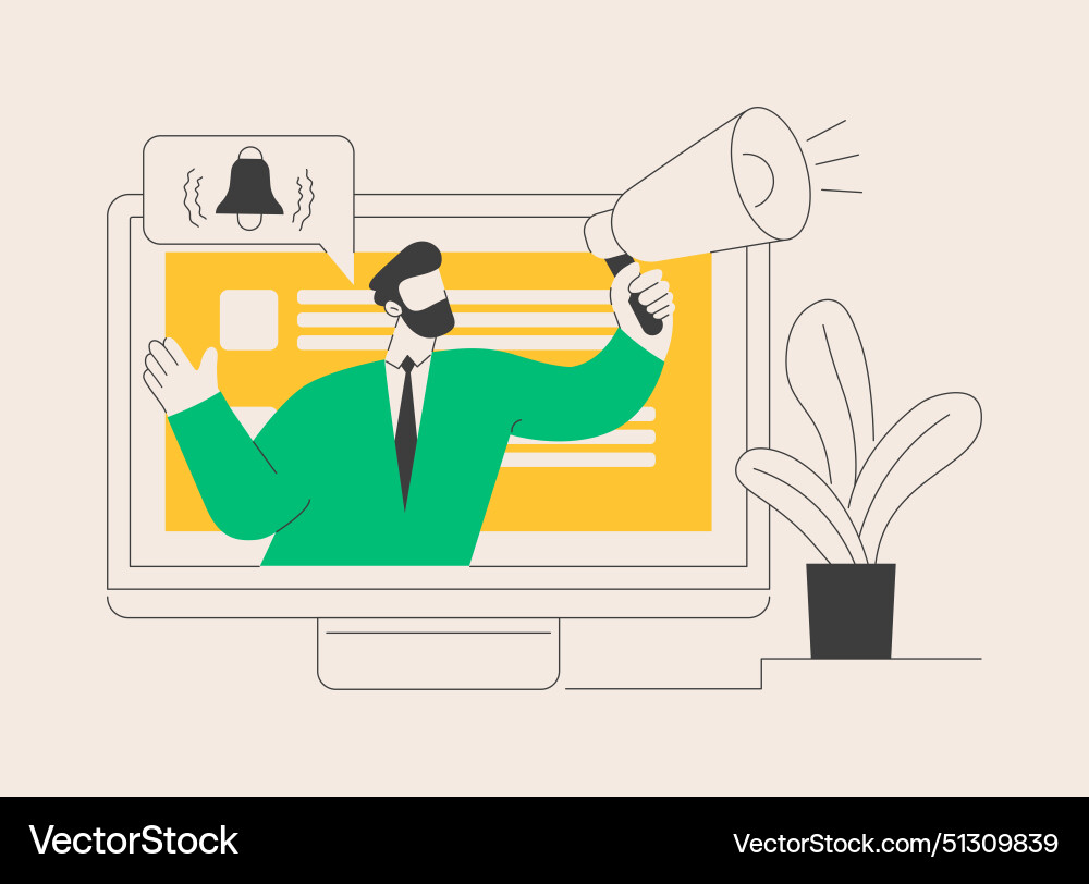 Job alert abstract concept Royalty Free Vector Image