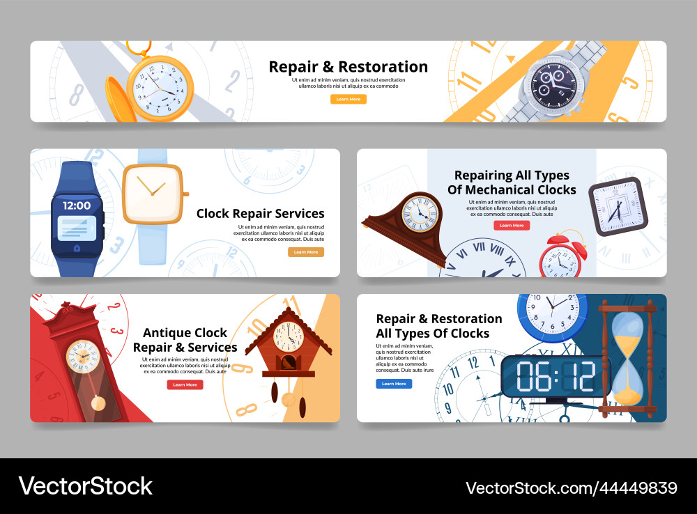 Mechanical electronic hourglass clock repair Vector Image