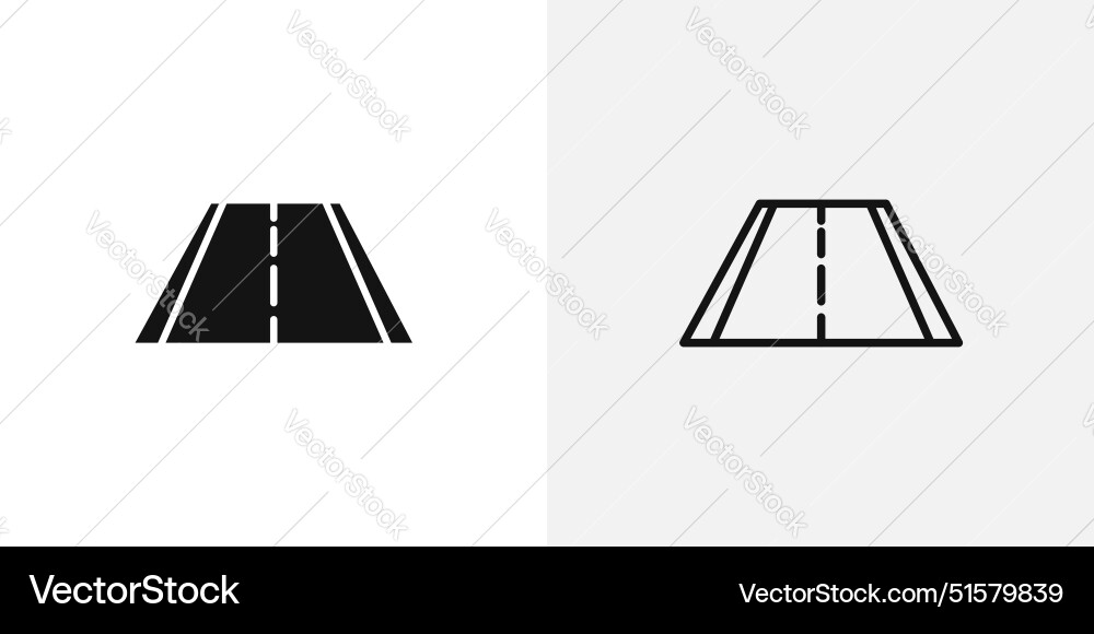 Road icon set Royalty Free Vector Image - VectorStock