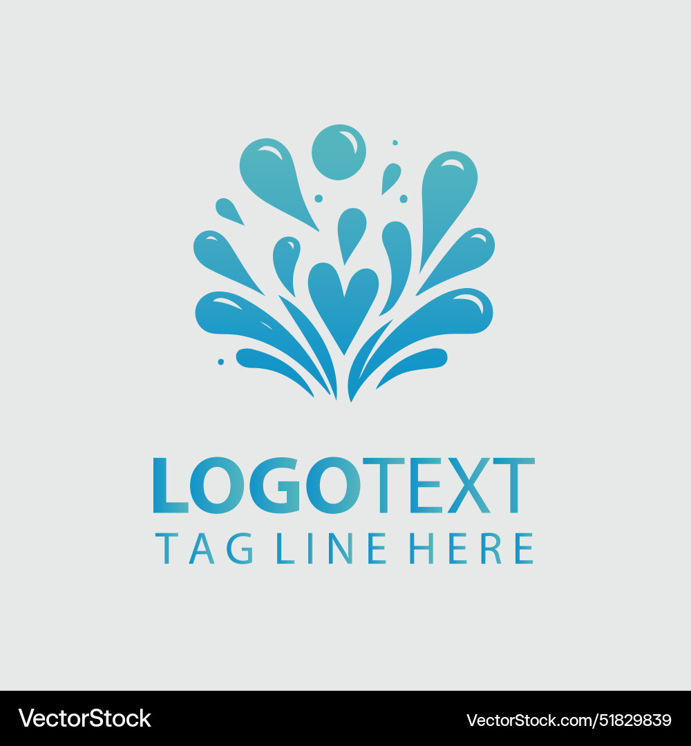 Water splash logo Royalty Free Vector Image - VectorStock