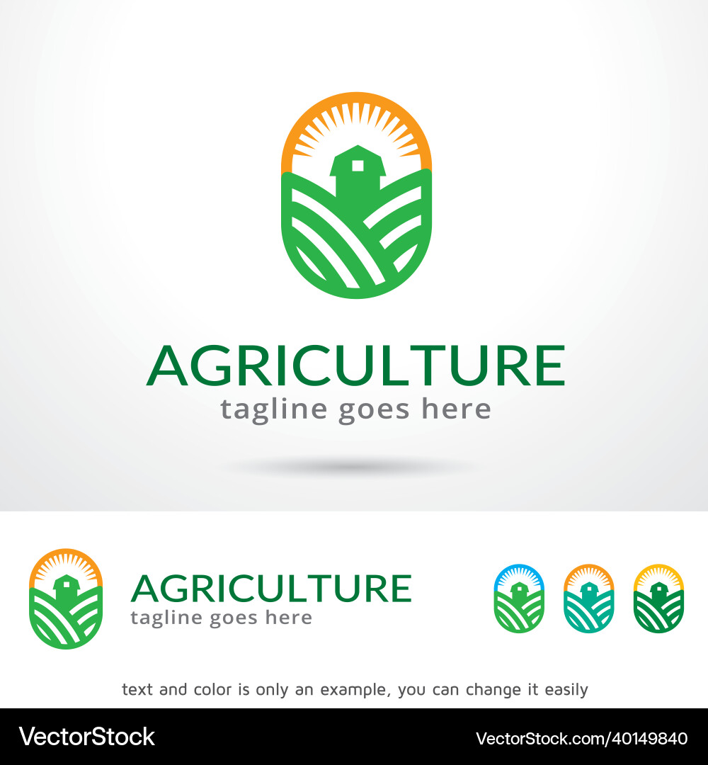 Agriculture logo template Royalty Free Vector Image