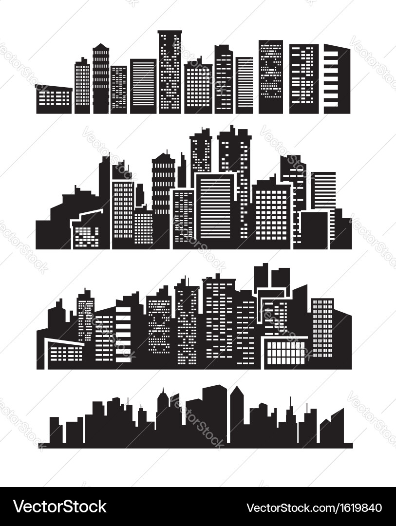 Big city icons Royalty Free Vector Image - VectorStock