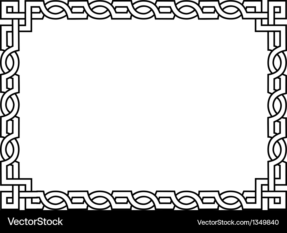Black Ornamental Frame - Roman Style Royalty Free Vector