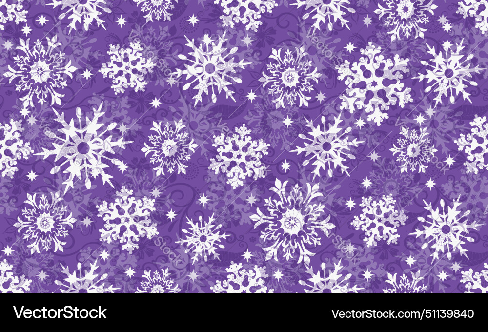 Hand drawn violet christmas seamless pattern with Vector Image