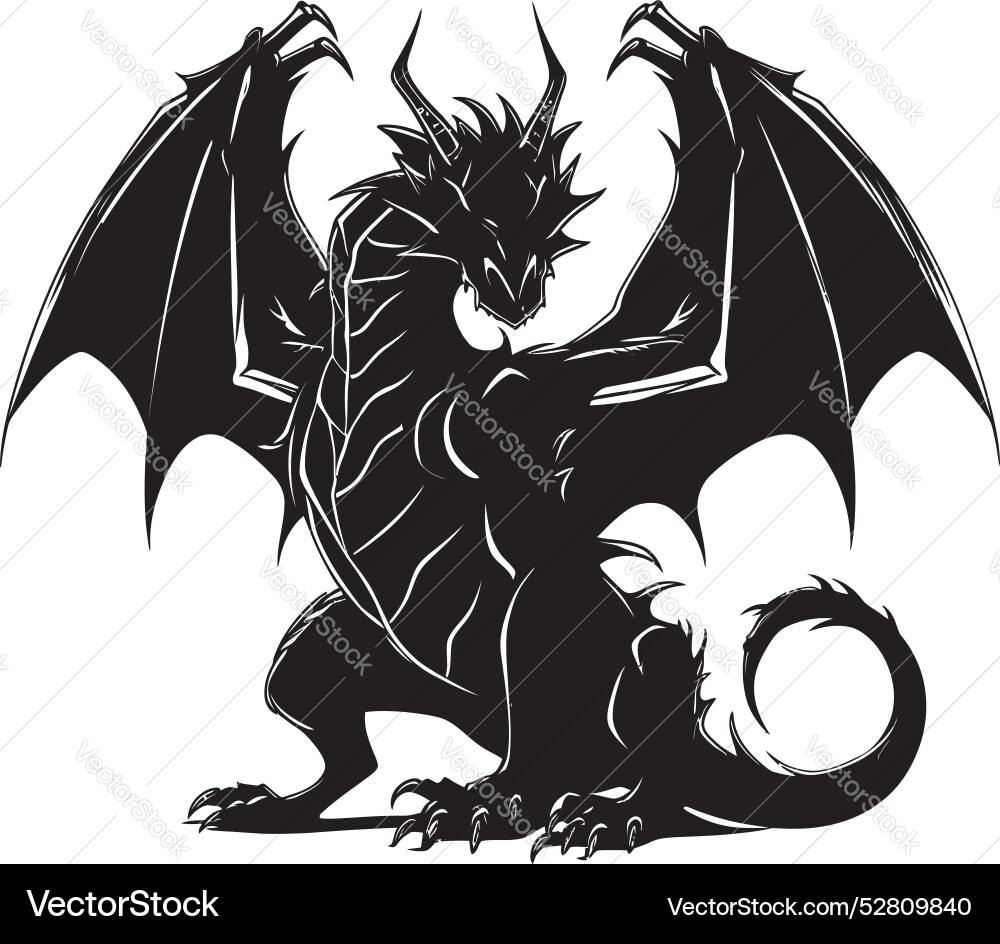 Mystic serpent serpentine dragon emblem logo Vector Image
