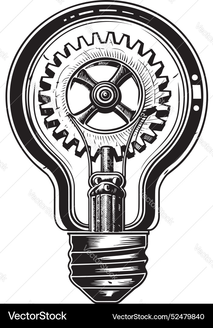 Retro tech radiance metal gear icon mechanical Vector Image