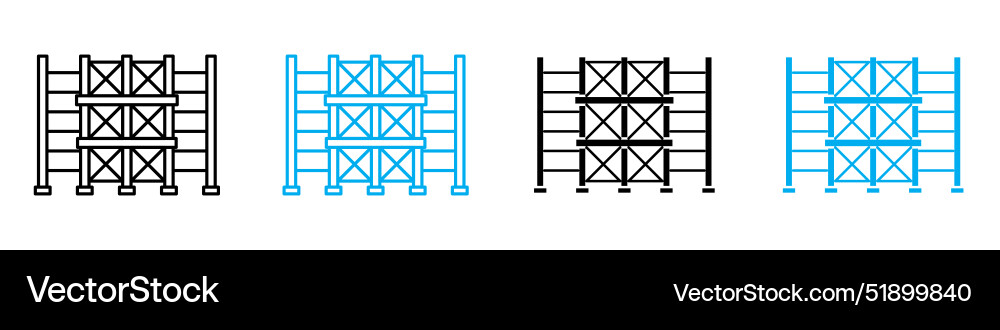 Scaffolding symbol representing construction Vector Image