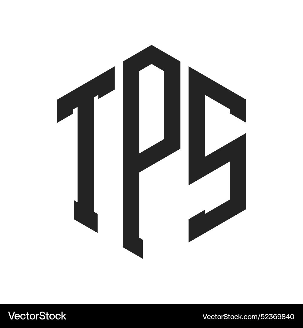 Tps logo design initial letter monogram Royalty Free Vector