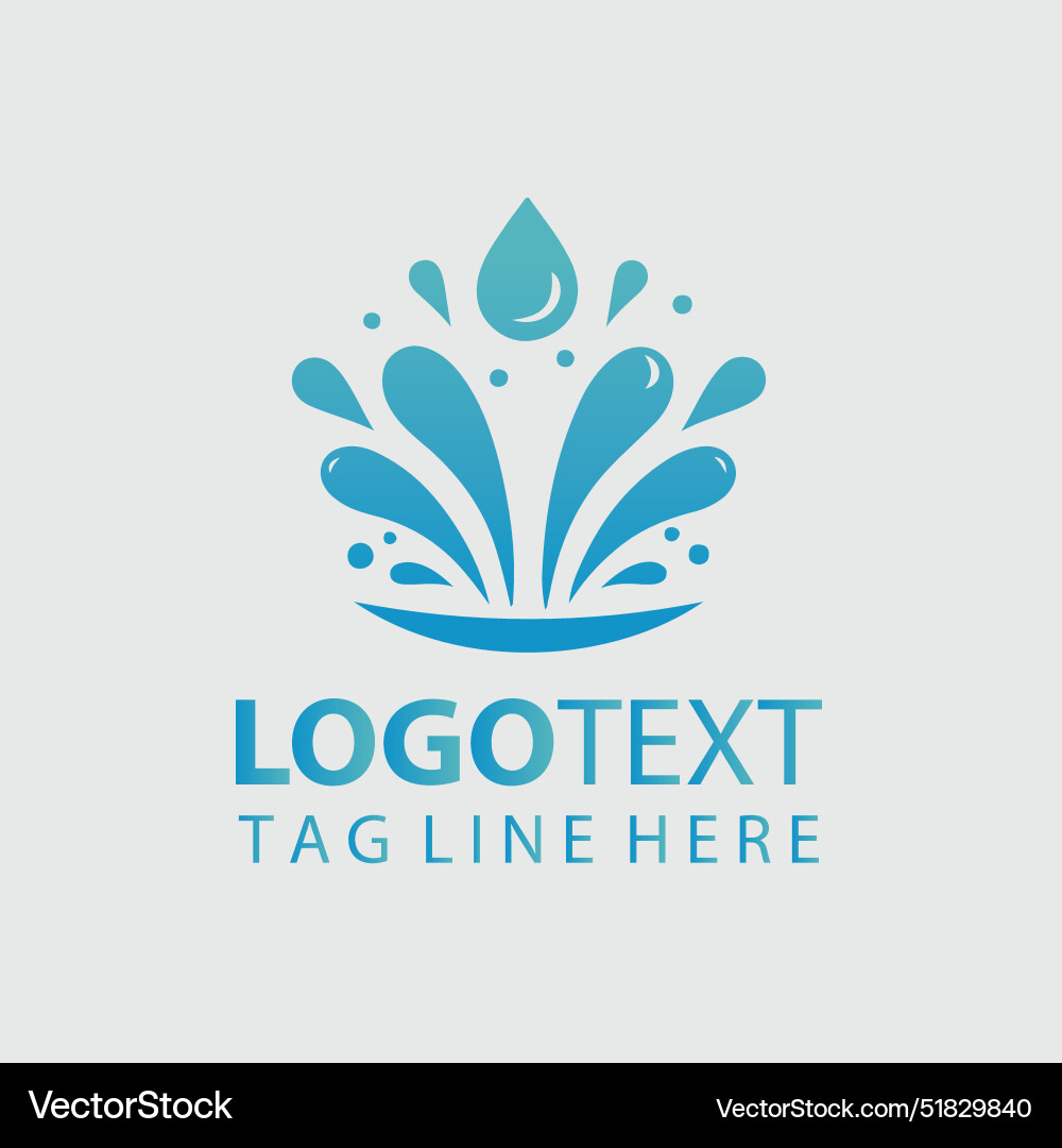 Water splash logo Royalty Free Vector Image - VectorStock