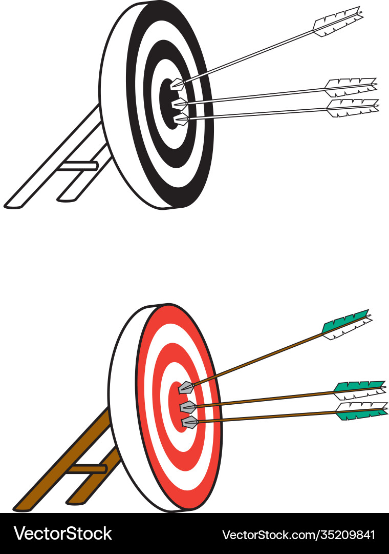 Archery target Royalty Free Vector Image - VectorStock