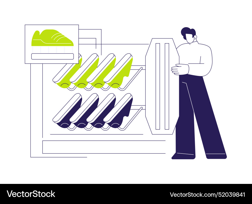 Assembling a sneaker with the sole abstract Vector Image