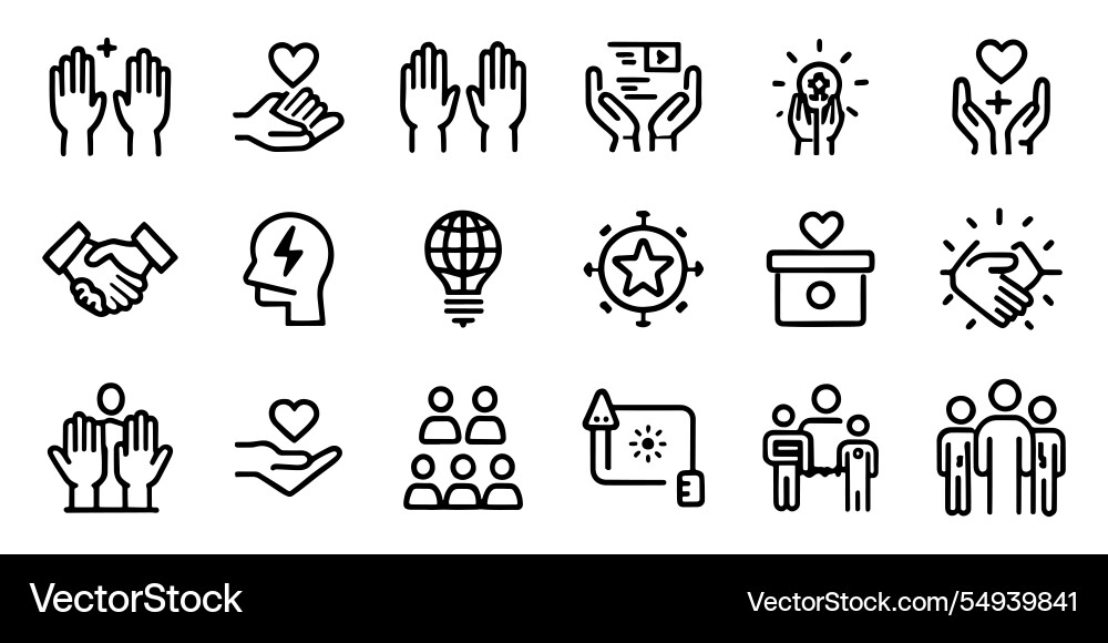 Community helping hands partnership and help Vector Image