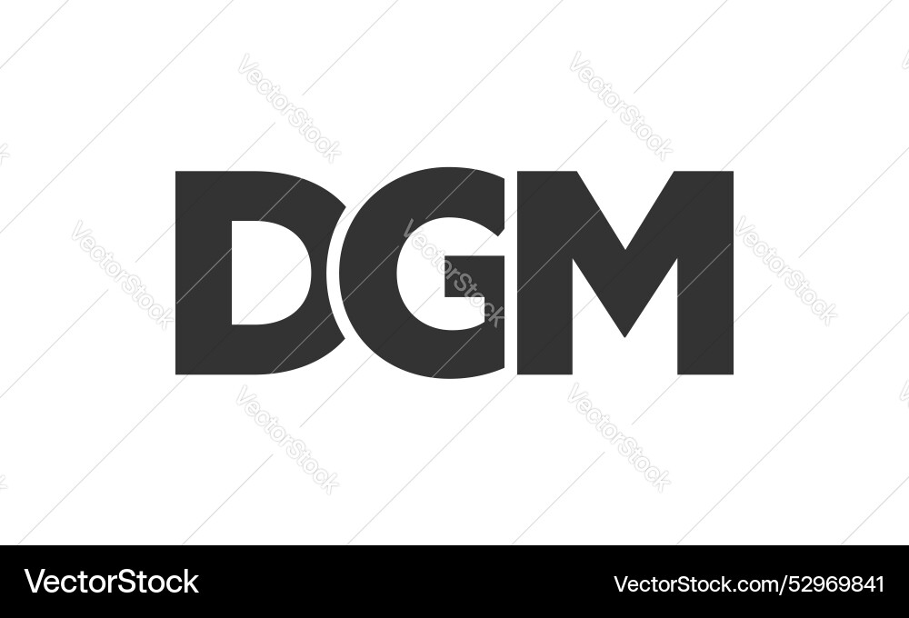 Dgm logo design template with strong and modern Vector Image