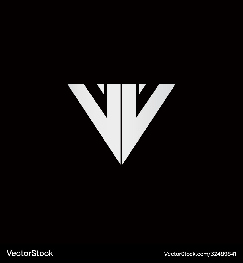 Double letter v logo Royalty Free Vector Image