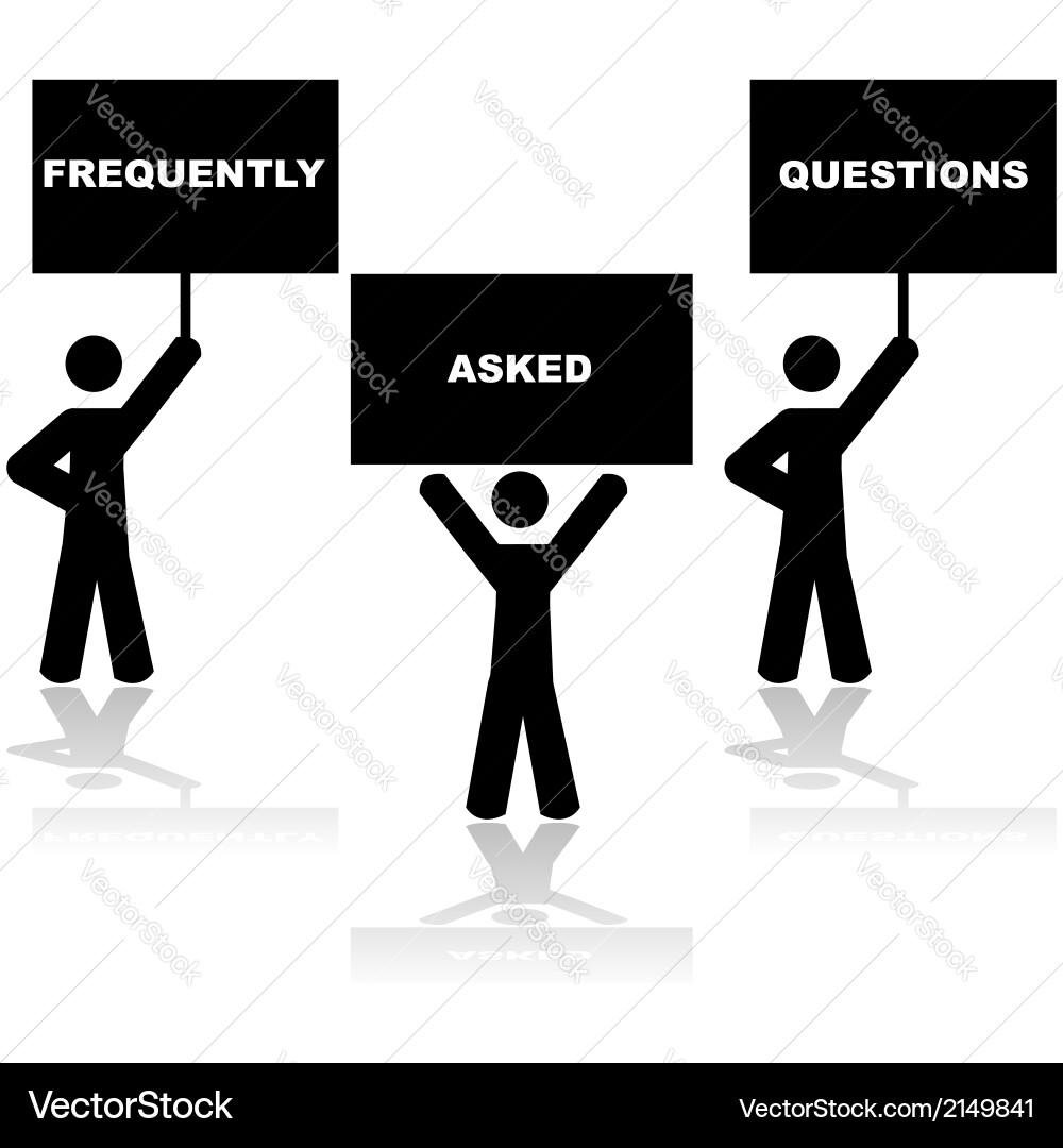 Frequently asked questions Royalty Free Vector Image