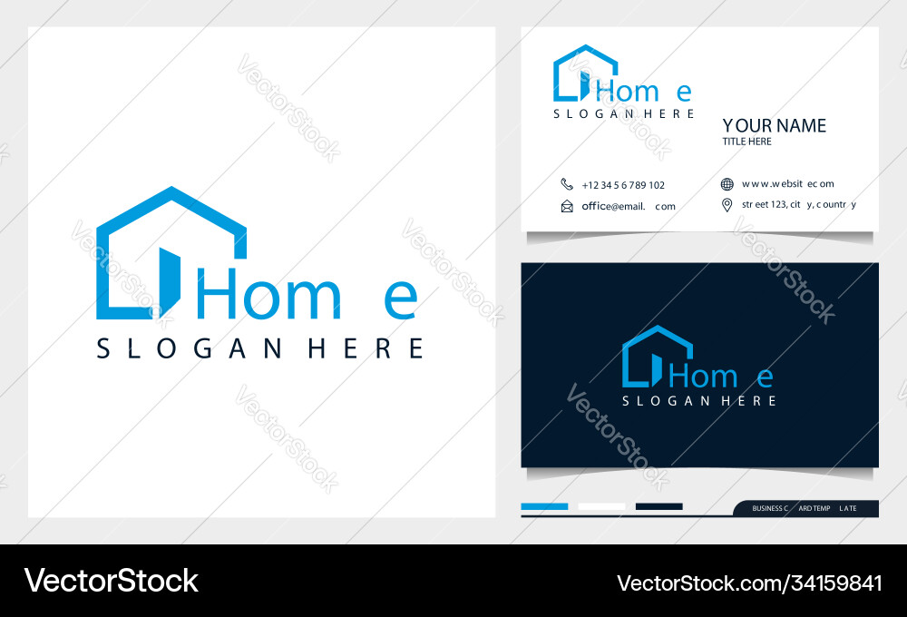 Home creative symbol concept logo template Vector Image