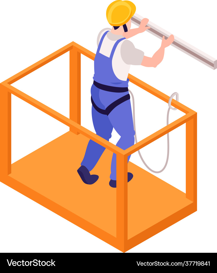 Isometric ironworker Royalty Free Vector Image