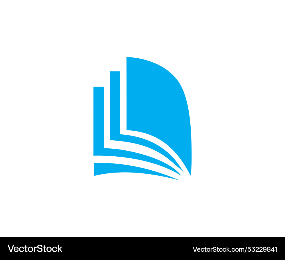 Open book logo template Royalty Free Vector Image