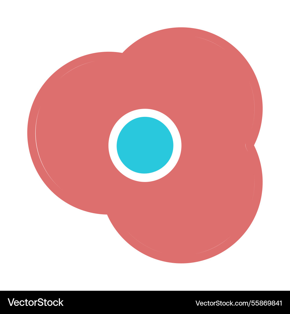 Simple remembrance poppy Royalty Free Vector Image