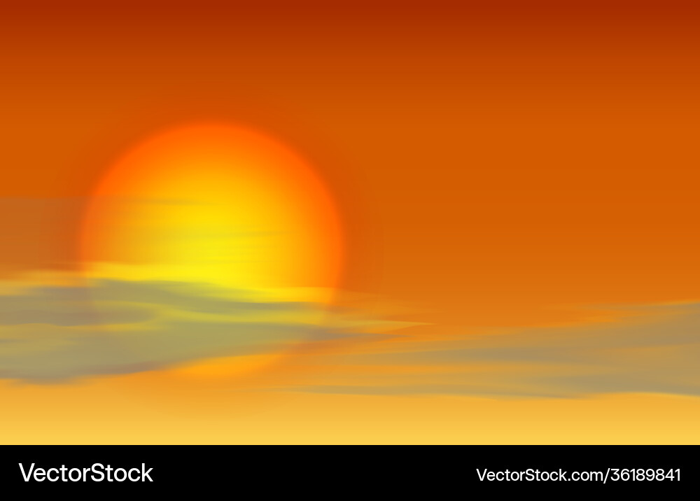 Sunset background Royalty Free Vector Image - VectorStock