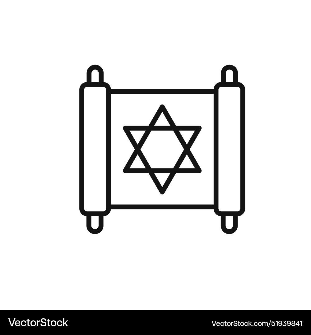 Torah icon logo sign outline Royalty Free Vector Image