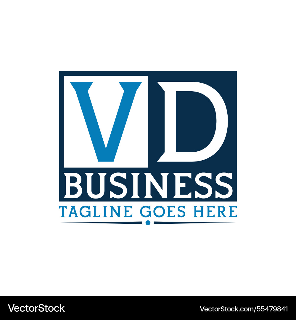 Vd logo letter business design Royalty Free Vector Image