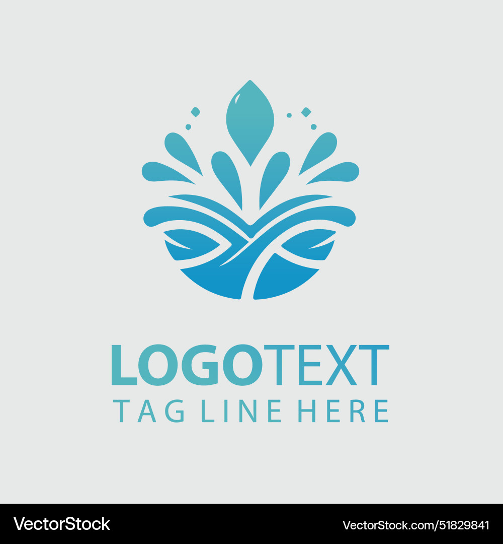 Water splash logo Royalty Free Vector Image - VectorStock