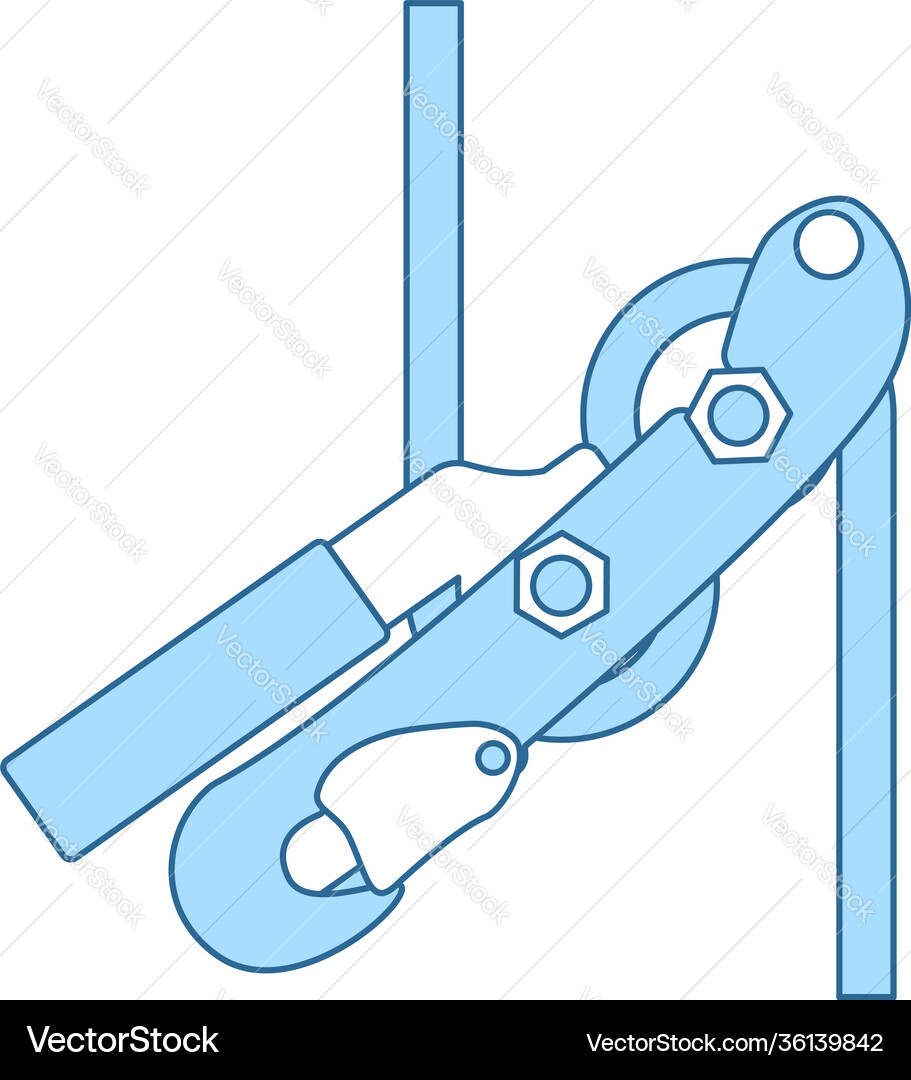 Alpinist rope ascender icon Royalty Free Vector Image