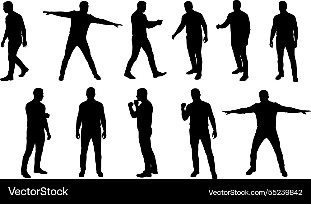 Figures silhouette collection for designs Vector Image