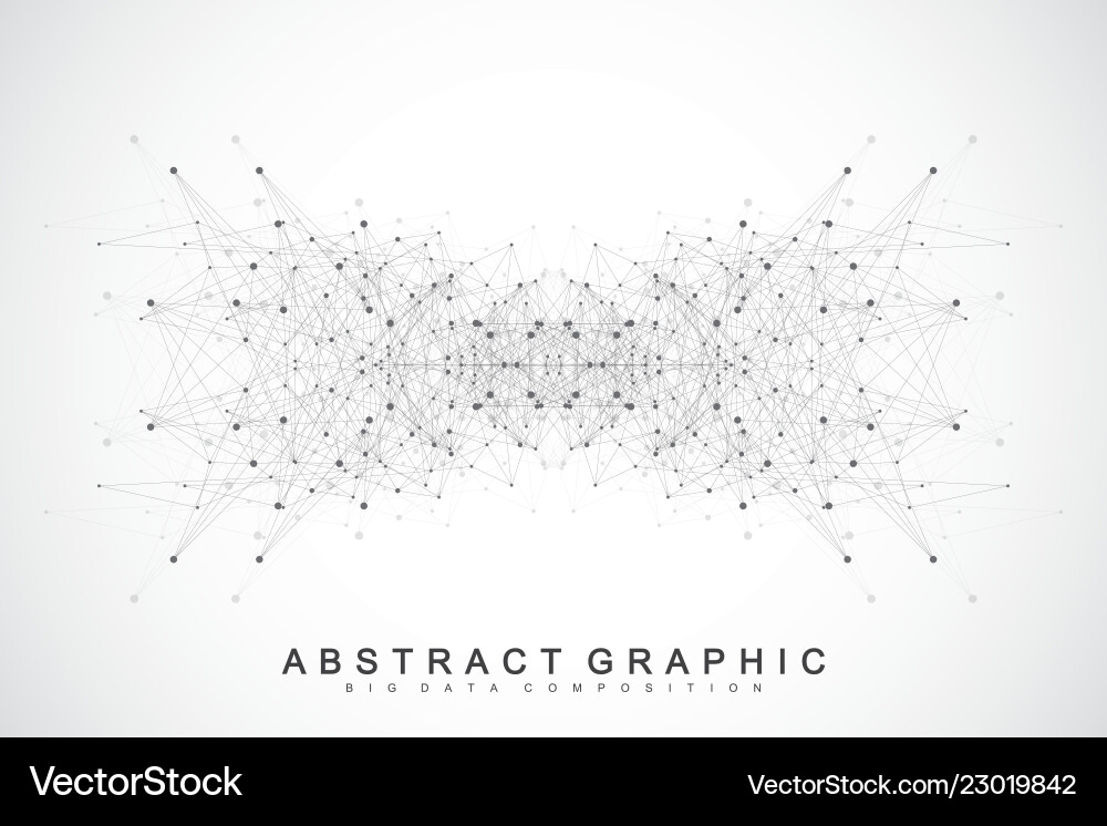 Global network connections with points and lines Vector Image