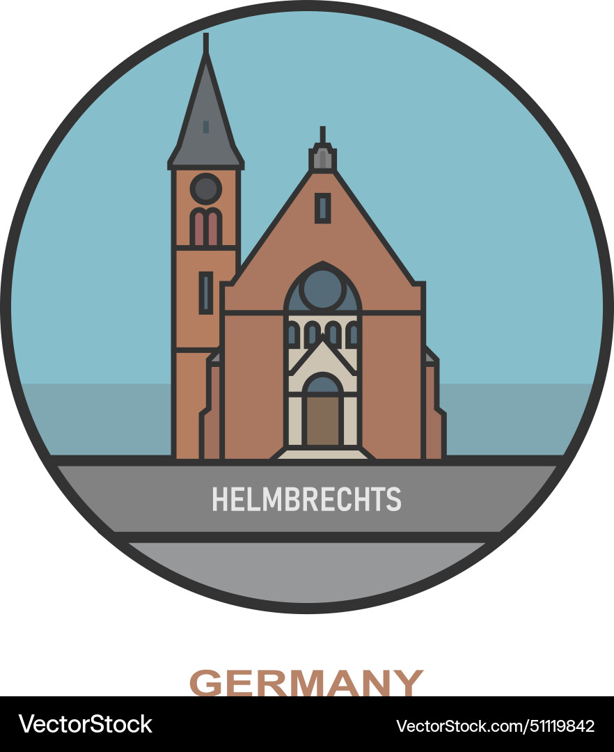 Helmbrechts cities and towns in germany Royalty Free Vector