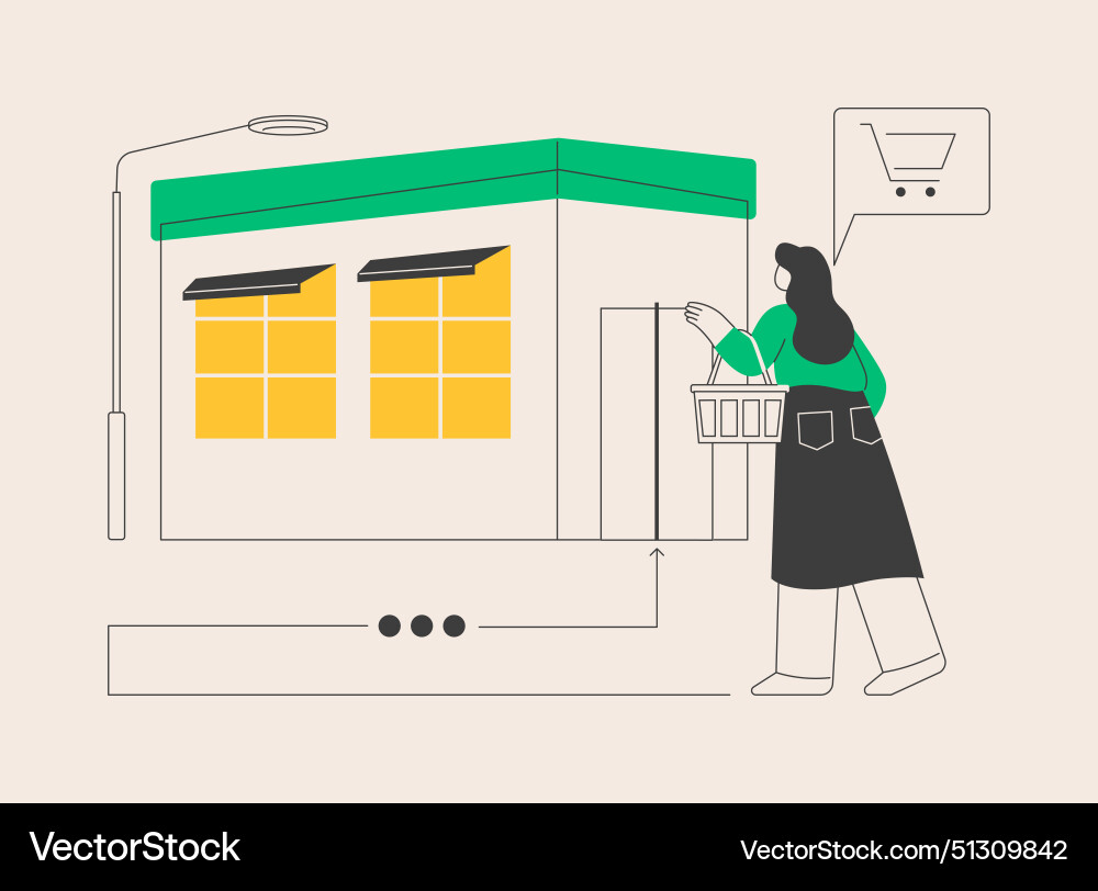 Isolated store abstract concept Royalty Free Vector Image