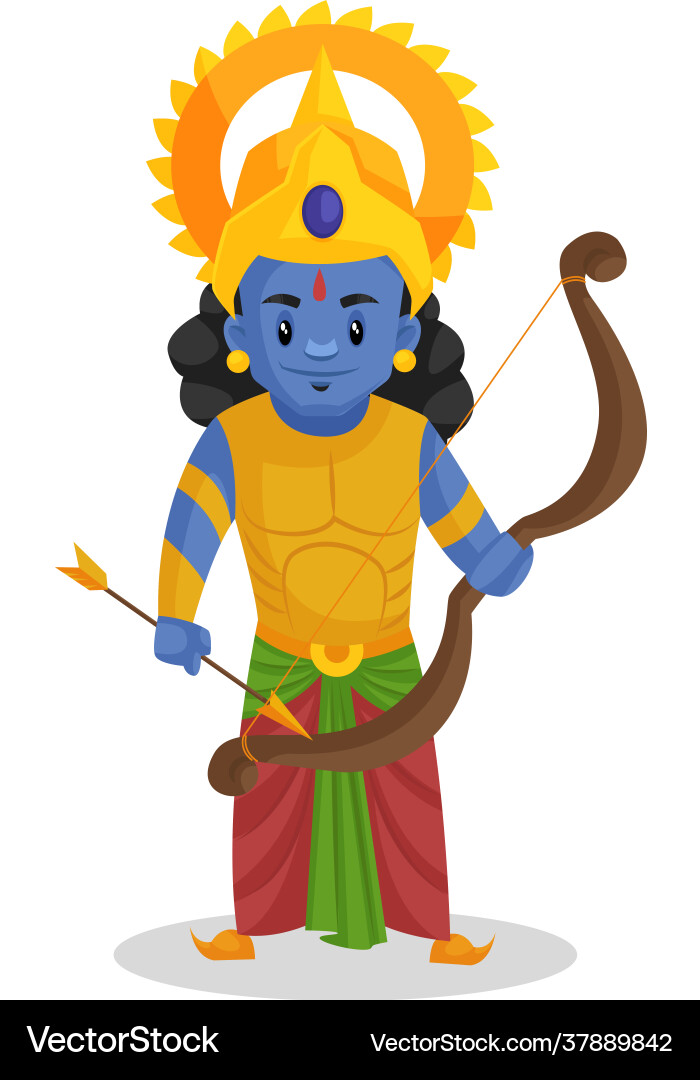 Lord rama cartoon character Royalty Free Vector Image