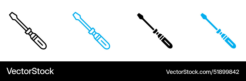 Screwdriver icon for hardware toolkits Royalty Free Vector