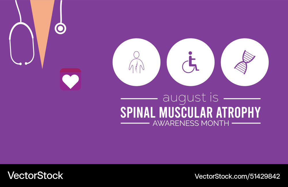Spinal muscular atrophy awareness month Royalty Free Vector