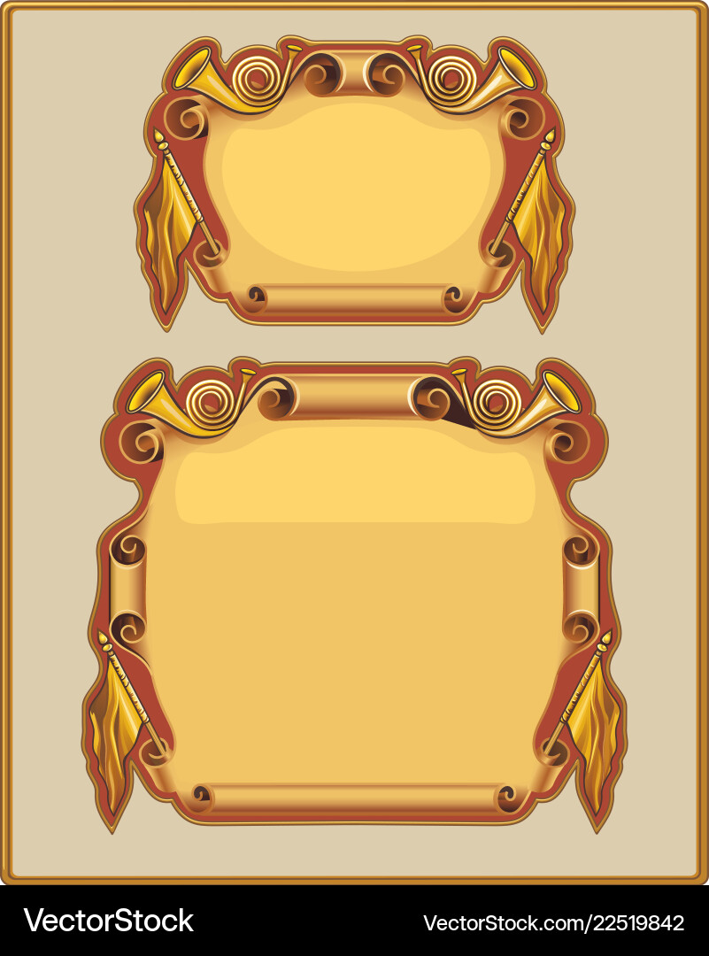 Vintage gold banner old-style Royalty Free Vector Image