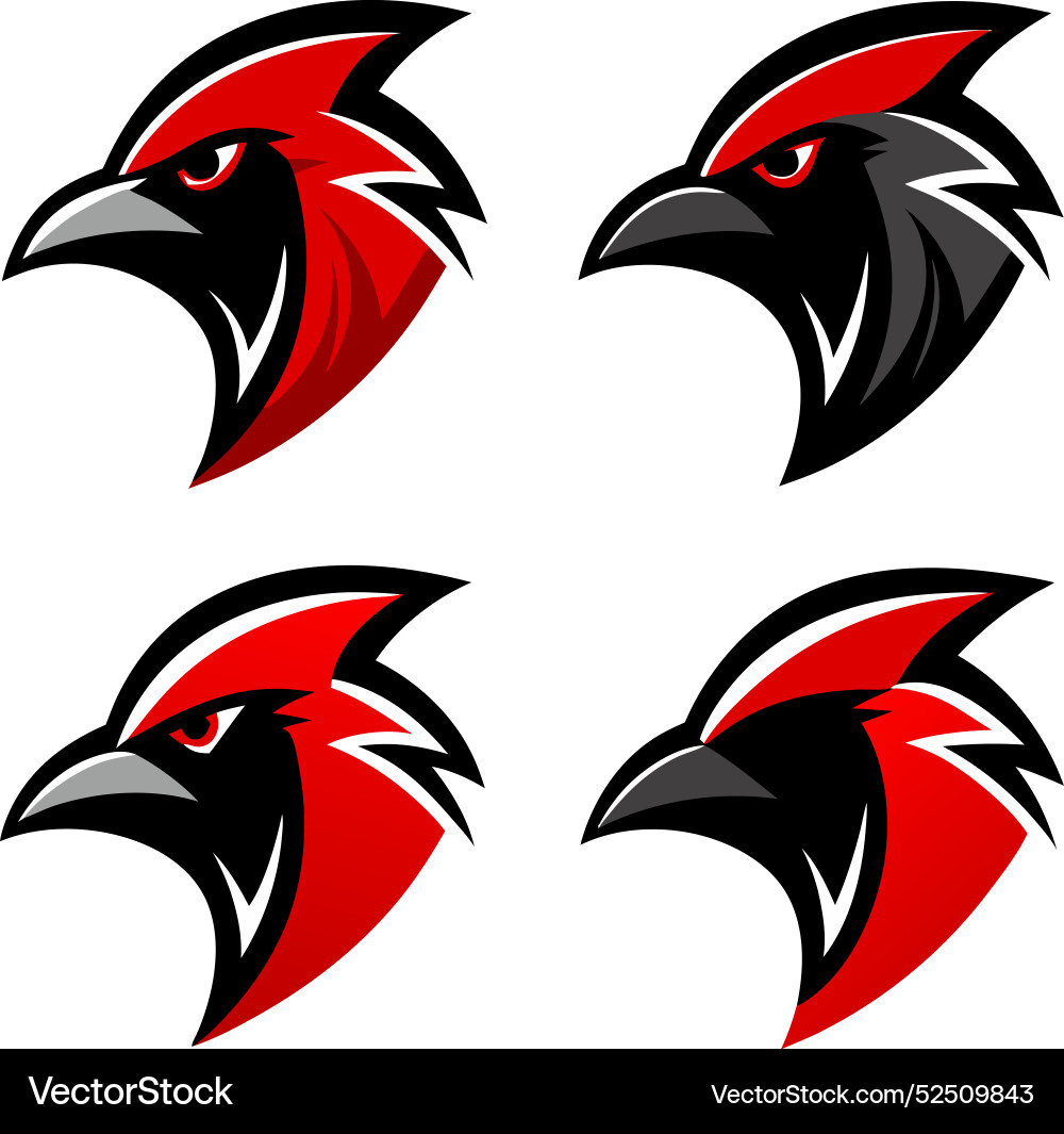 Ababil birds head logo design 5 Royalty Free Vector Image