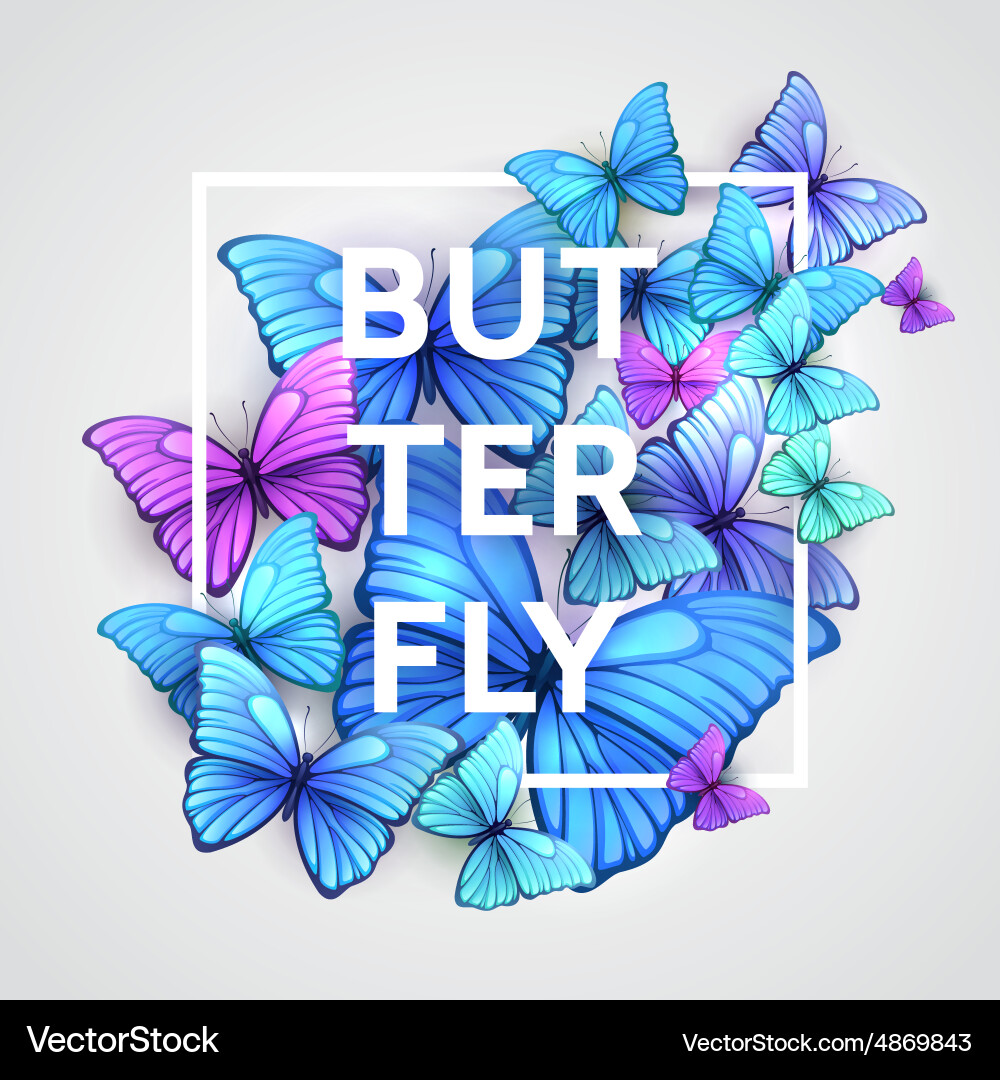 Butterflies background design Royalty Free Vector Image