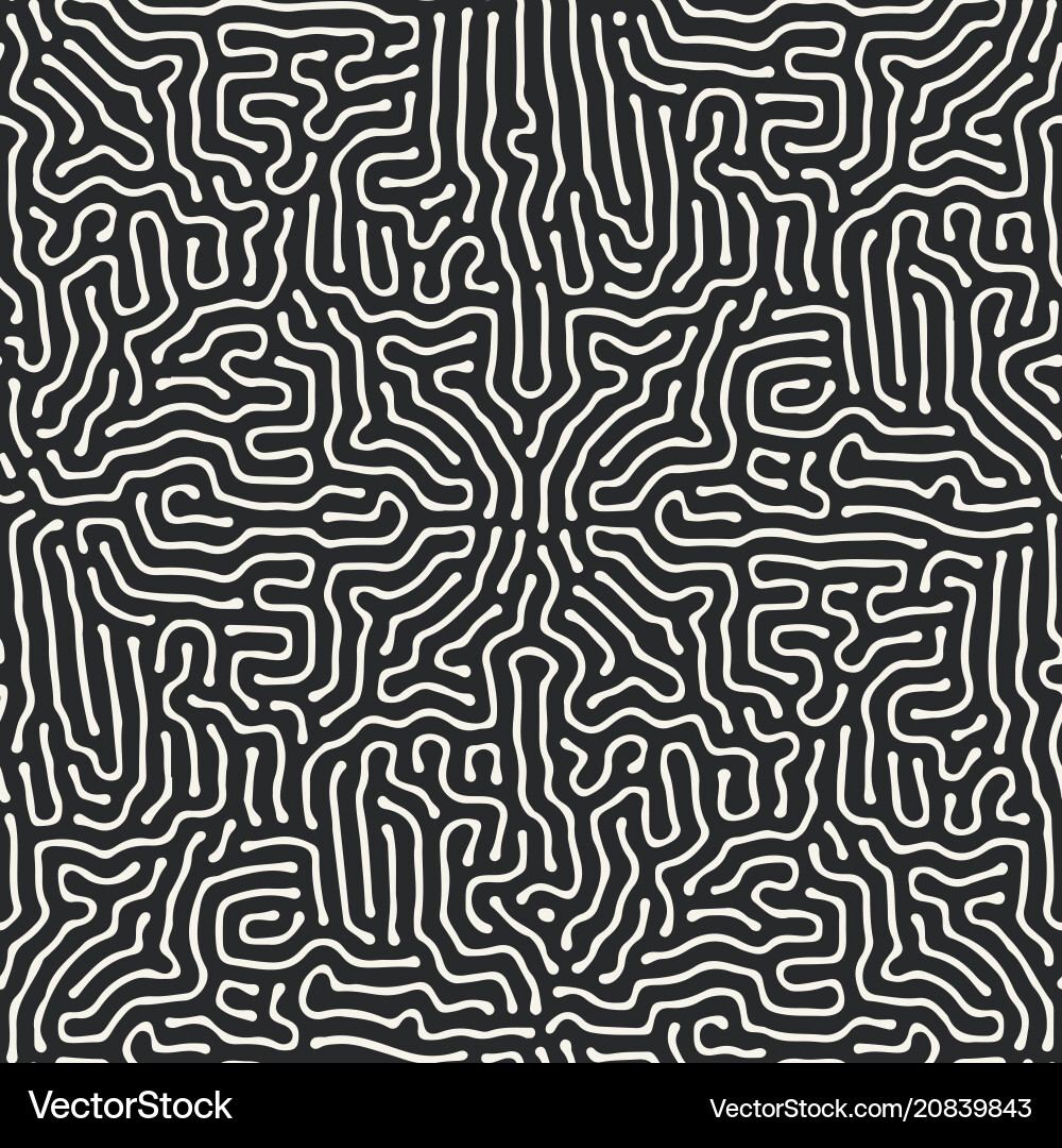 Diffusion reaction seamless pattern black Vector Image