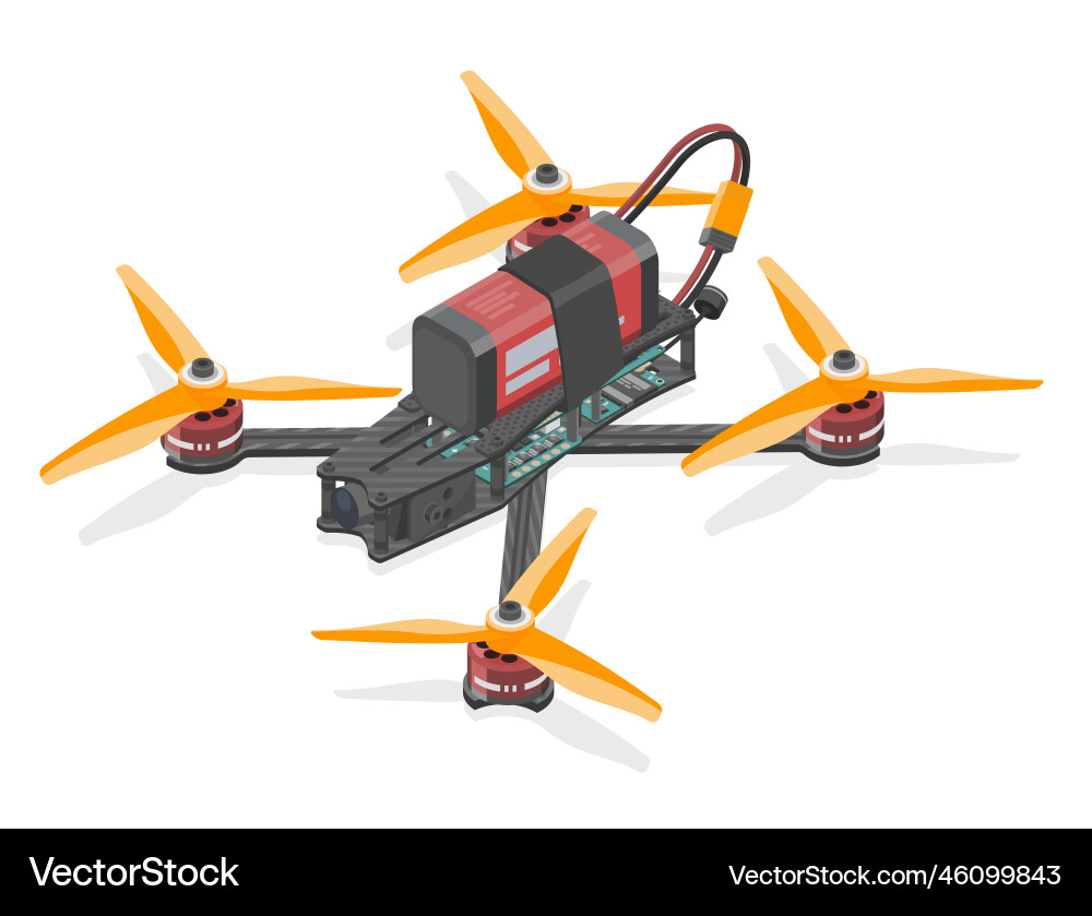 Fpv drone racing freestyle pro sport flight Vector Image
