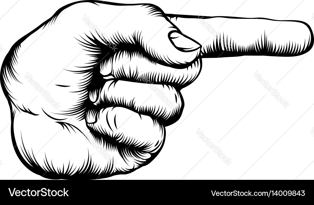 Hand pointing finger Royalty Free Vector Image
