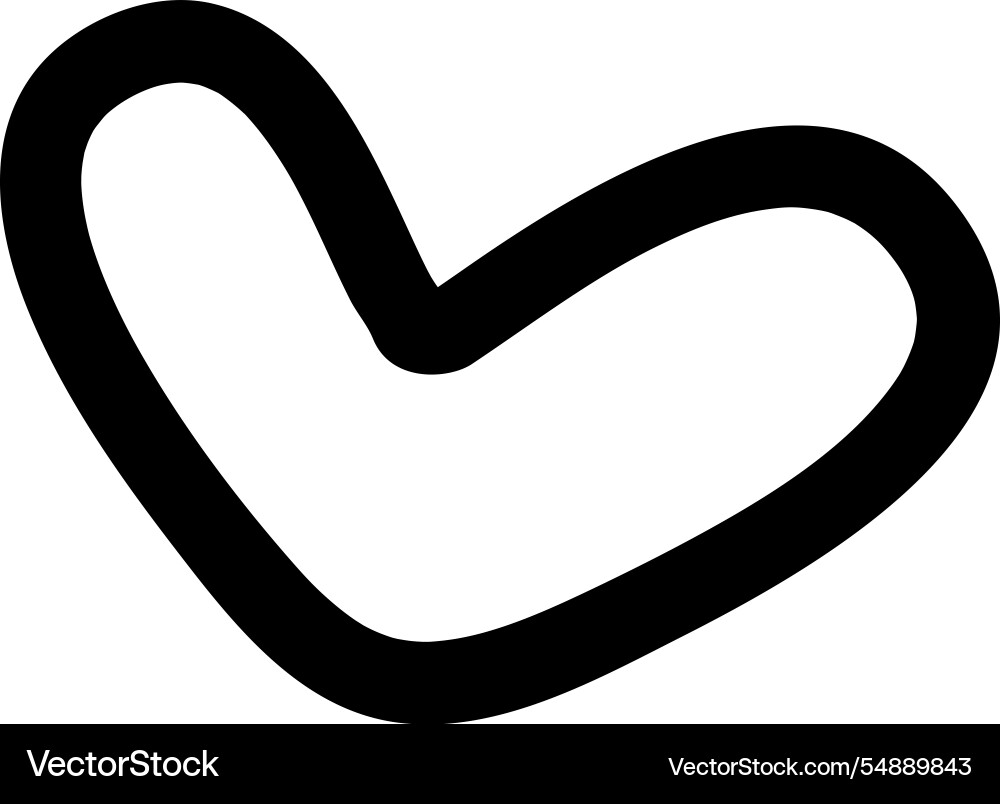 Heart icon sketch Royalty Free Vector Image - VectorStock
