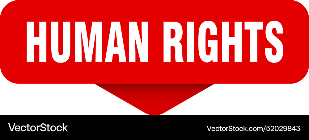Human rights sticker sign Royalty Free Vector Image